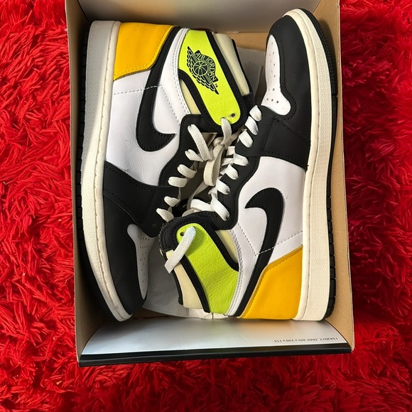 Nike | Shoes | Nike Air Jordan Black And Volt Sneakers | Poshmark